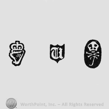 Mark with A crowned harp, the letters "u" and "j" | #121928