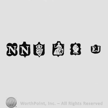 Mark with The letters "N N", a crowned harp, a | #122317
