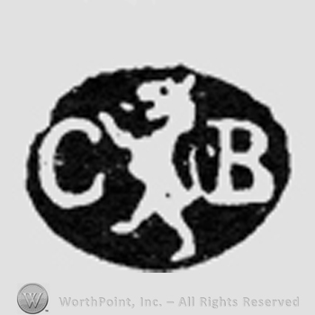 Mark with The letters "CB", a lion and an oval. | #122872