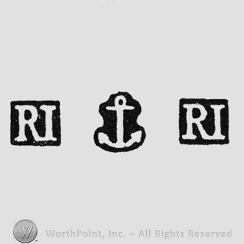 Mark with The letters "RI", "RI" and an anchor. | #122934