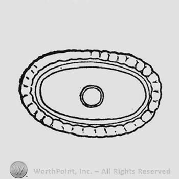 Mark with In the center of the oval frame, made | #123445