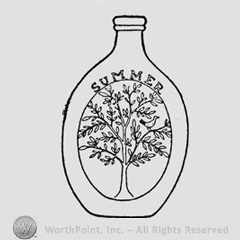 Mark with A large pear-shaped frame containing | #125655