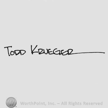Mark with Bold capital handwriting Todd Krueger | #125981