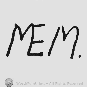 Mark with Initials MEM | #126082