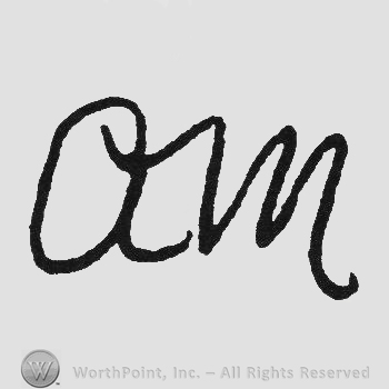 Mark with Handwriting initials AM | #126092