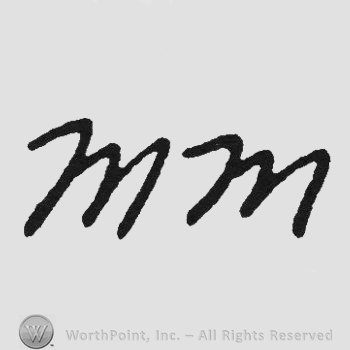 Mark with Handwriting initials MM | #126236