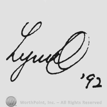 Mark with Handwriting signature Lynn O '92 | #126299