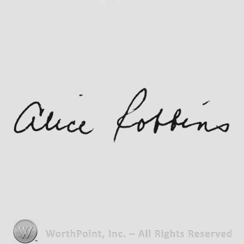 Mark with Handwriting signature Alice Robbins | #126407