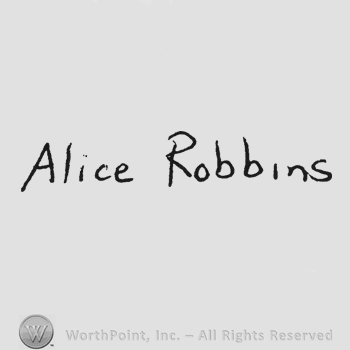 Mark with Handwriting Alice Robbins | #126409