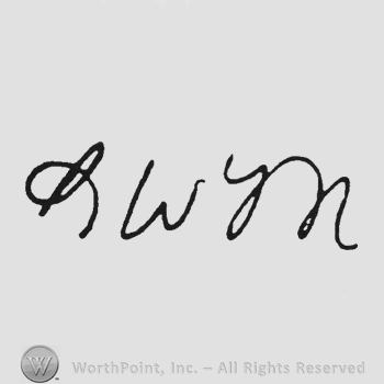 Mark with Handwriting initials RWM | #126744