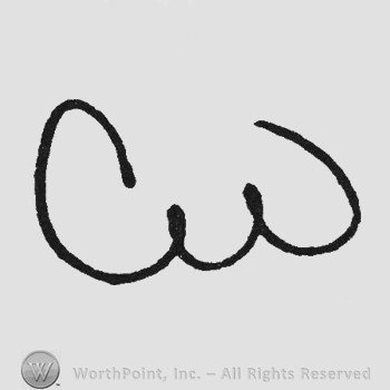 Mark with Handwriting initials CW | #126759