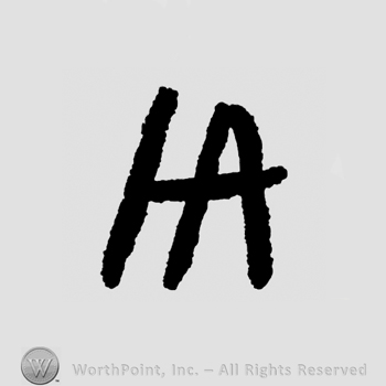 Mark with Bold hand lettered initials: I A | #128378