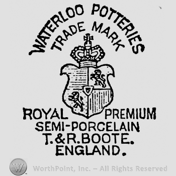Mark with Waterloo Potteries Trade Mark curved | #128515