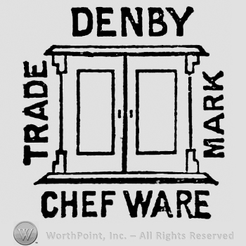 Mark with Two doors and the text "DENBY TRADE | #128535
