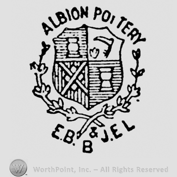Mark with A shield and the text "ALBION POTTERY | #128541
