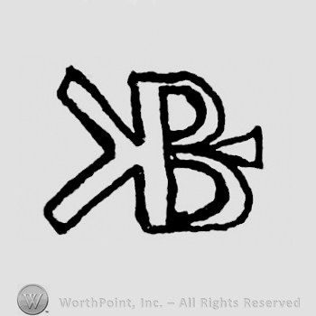 Mark with Inverted letter K linked to letter B | #128626