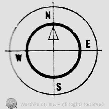 Mark with A compass and the cardinal points. | #128682
