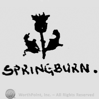 Mark with A flower and the word "SPRINGBURN". | #128683