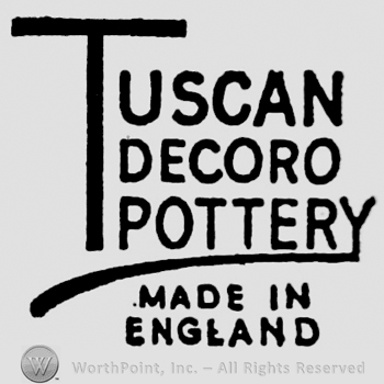 Mark with Tuscan Decoro Pottery written on three | #128956
