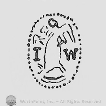 Mark with Circle enclosing an angeland initials I | #129721