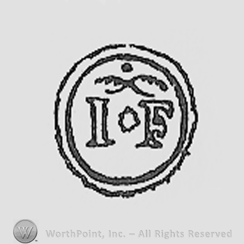 Mark with Double circle enclosing initials I and | #129757