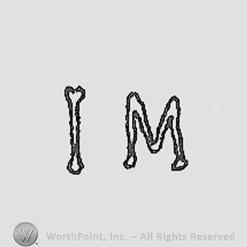 Mark with Double circle enclosing initials G and | #129799