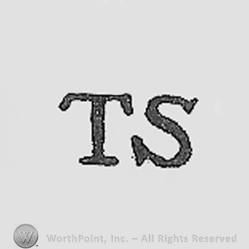 Mark with Serrated circle enclosing initials P | #129807