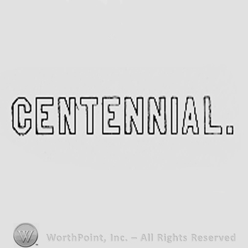 Mark with The word "CENTENNIAL.". | #130335
