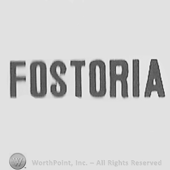 Mark with The word “FOSTORIA”. | #130350