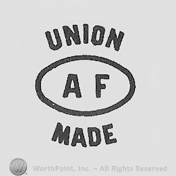 Mark with The text "UNION AF MADE" and an oval. | #130392