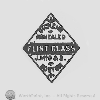 Mark with The text "FLINT GLASS J.M.D & S." and a | #130486