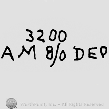 Mark with Number 3280 over uppercase AM, number | #131682