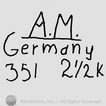 Mark with Uppercase underlined A.M., Germany | #131710