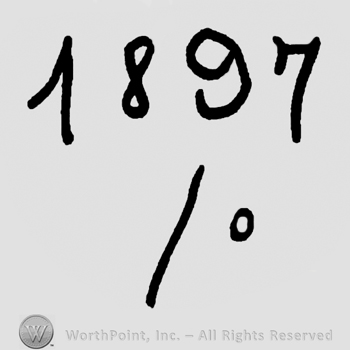 Mark with Number 1897 over a slash symbol and a | #131715