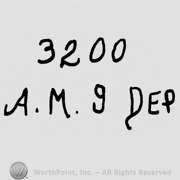Mark with Number 3200 over uppercase A.M., number | #131721