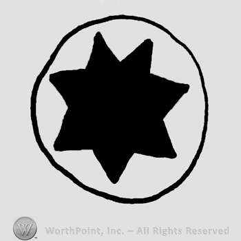 Mark with Seven corners star inside a circle | #131790