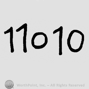 Mark with Number 11010 | #131833