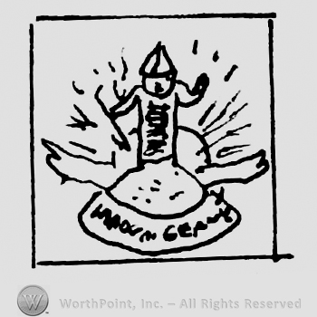 Mark with Stylized puppet without legs, on a | #131896