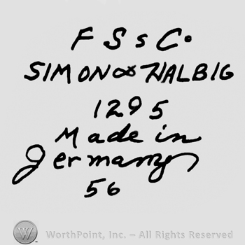 Mark with Uppercase FS&C over Simon & Halbig | #132082