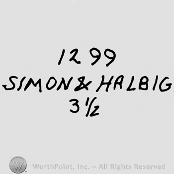 Mark with Number 1299 over Simon & Halbig written | #132169