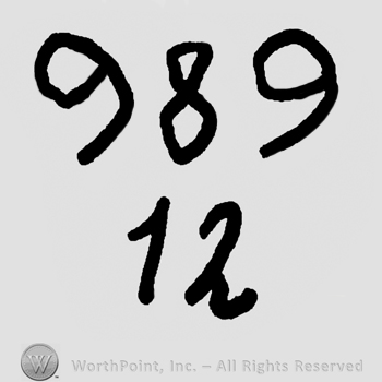 Mark with Number 989 over number 12 | #132199