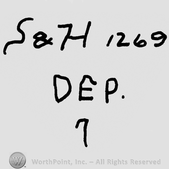Mark with Uppercase S&H and number 1269 over | #132244