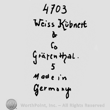 Mark with Number 4703 over Weiss Kuhnert & Co | #132469