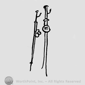 Mark with Two vertical swords;letter M on the | #134966