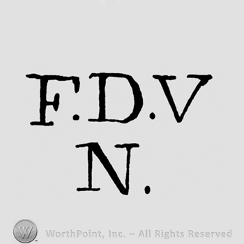 Mark with Letters FDV written above letter N | #135096