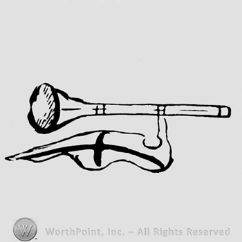 Mark with Image of a trumpet with a flag below | #135152