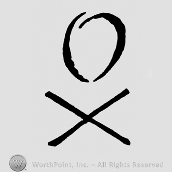 Mark with Letters OX written misaligned. | #135171