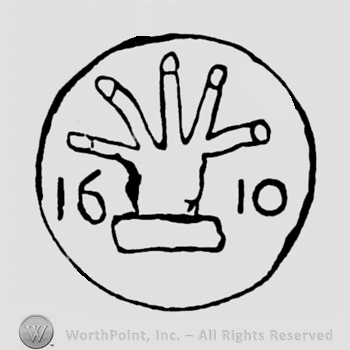 Mark with Circle with a hand and the year 1610 | #135176
