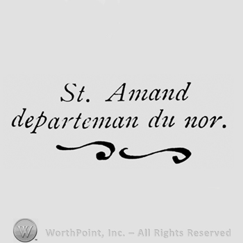 Mark with St. Amand written above Departeman du | #135448
