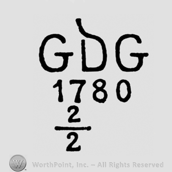 Mark with Letters GDG written above 1780 | #135556
